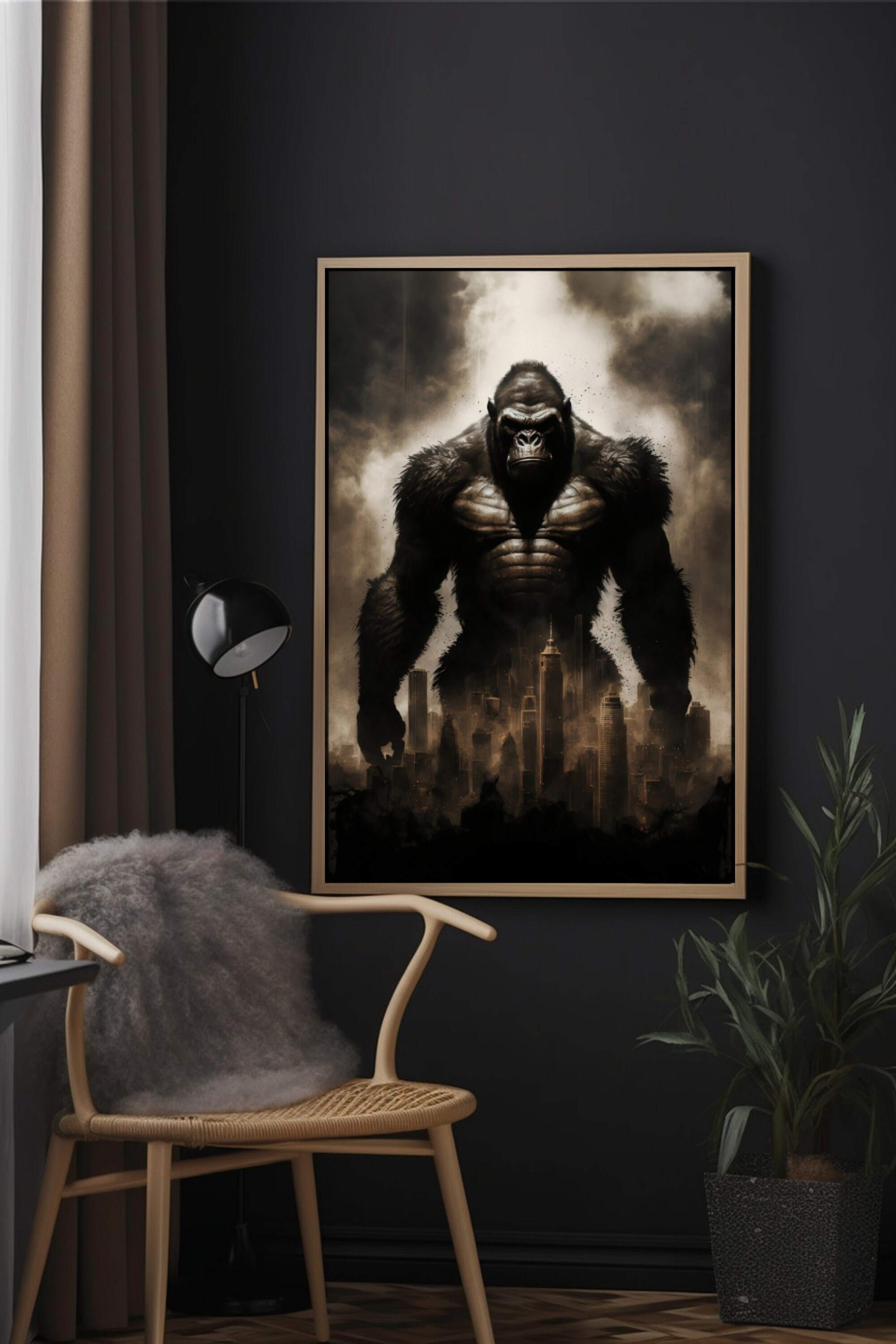 King Kong Art Print Digital Print Instant Download High Resolution ...