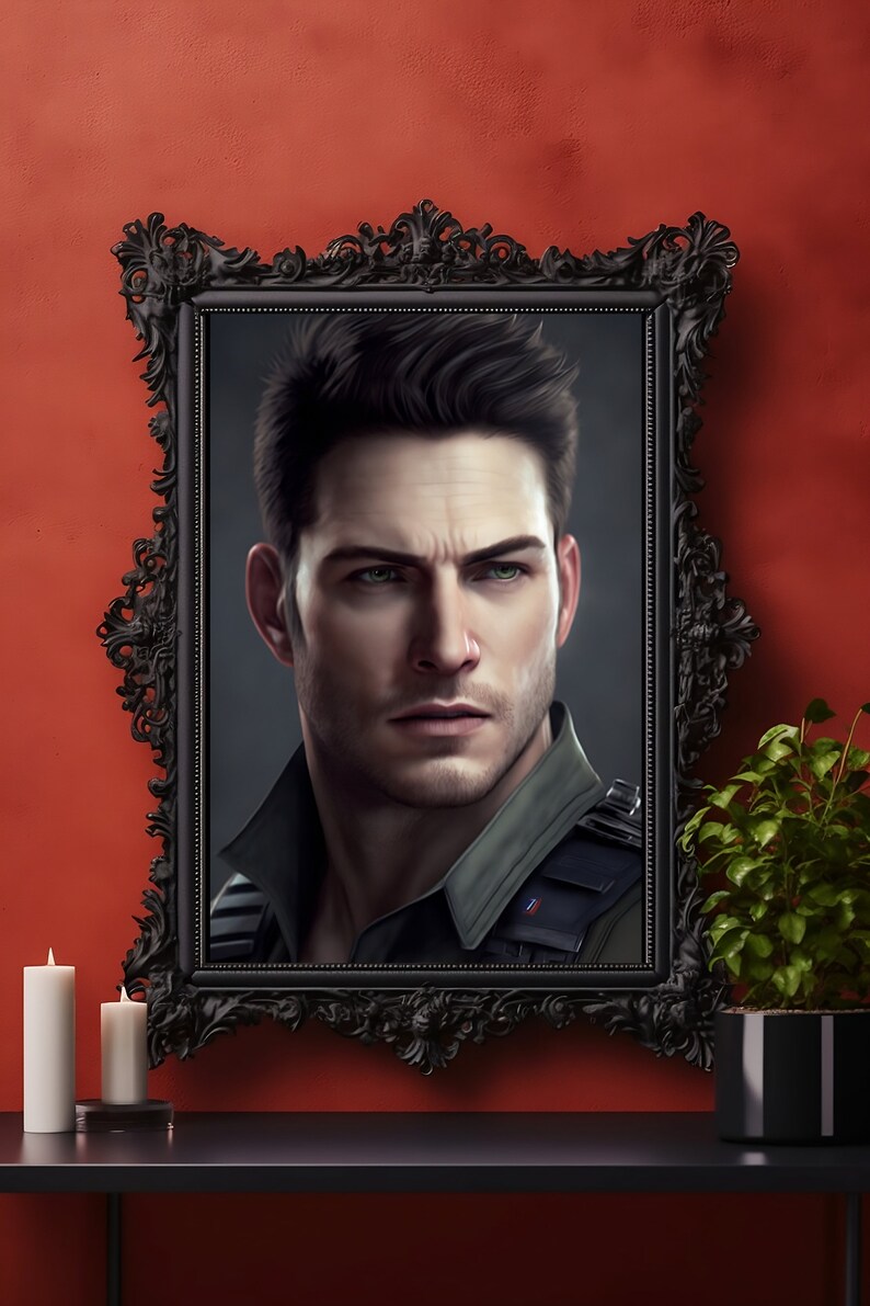 Chris Redfield Art Print Digital Print Instant Download High Resolution ...