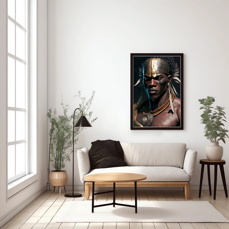 Ogun: the Orisha of Iron Art Print African Art Yoruba Religion Warrior ...
