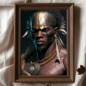 Ogun: the Orisha of Iron Art Print African Art Yoruba Religion Warrior ...