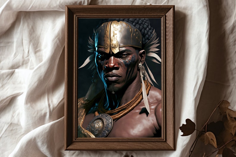 Ogun: the Orisha of Iron Art Print African Art Yoruba Religion Warrior ...