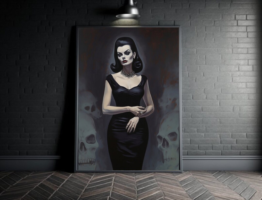 Vampira Painting Art Print Digital Print Instant Download High - Etsy