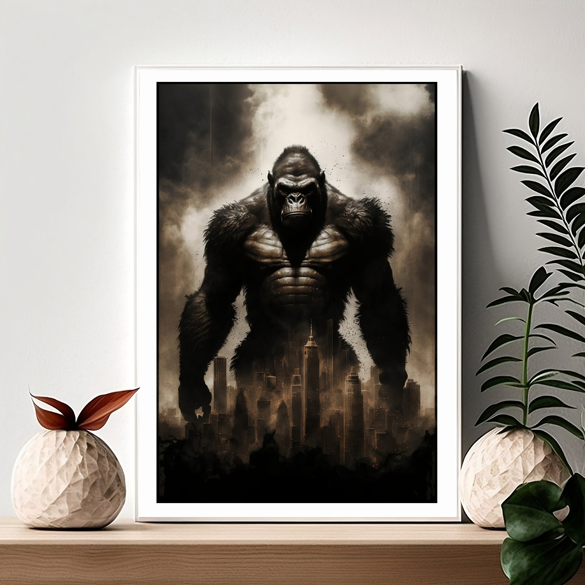 King Kong Art Print Digital Print Instant Download High Resolution ...