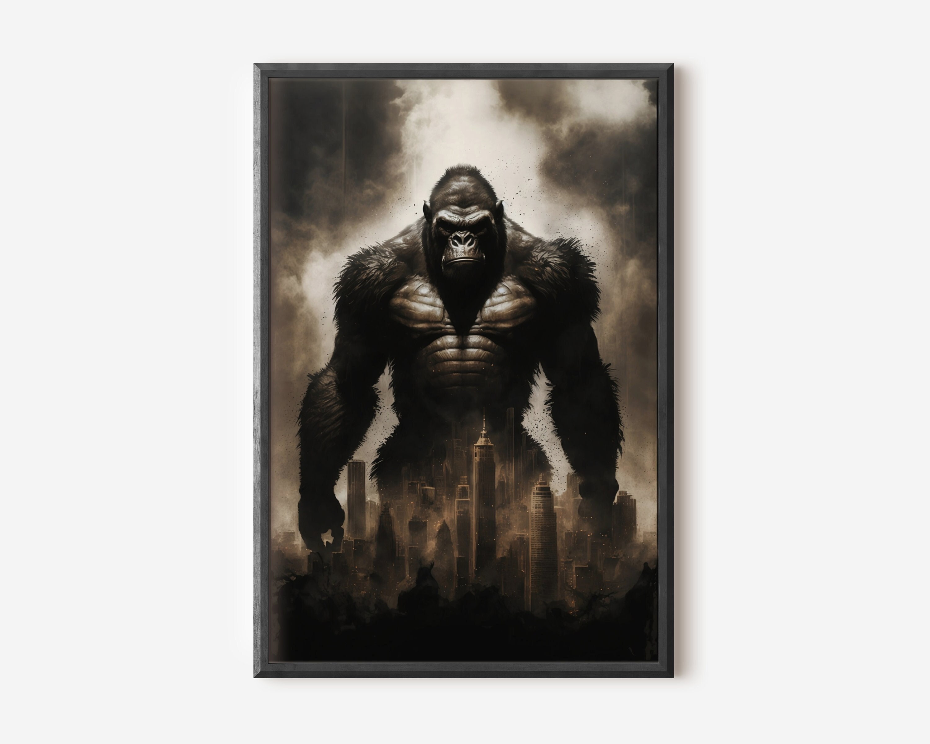 King Kong Art Print Digital Print Instant Download High Resolution ...