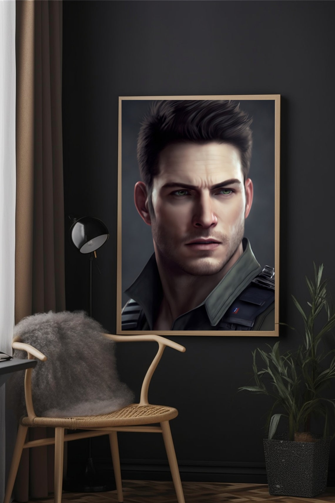 Chris Redfield Art Print Digital Print Instant Download High Resolution ...