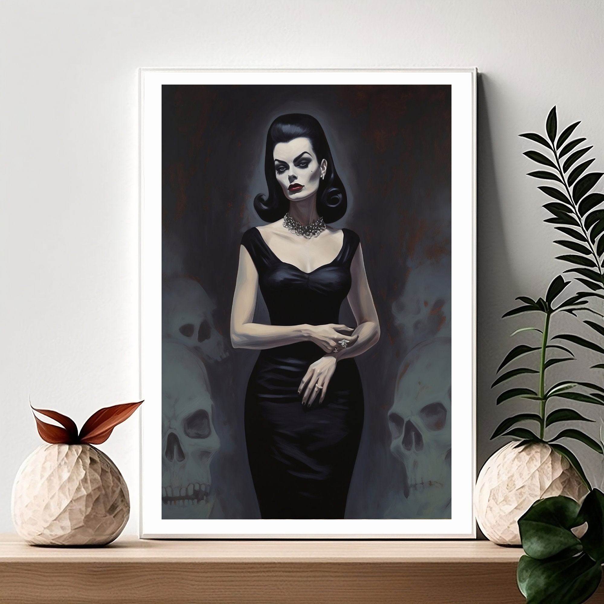 Vampira Painting Art Print - Etsy