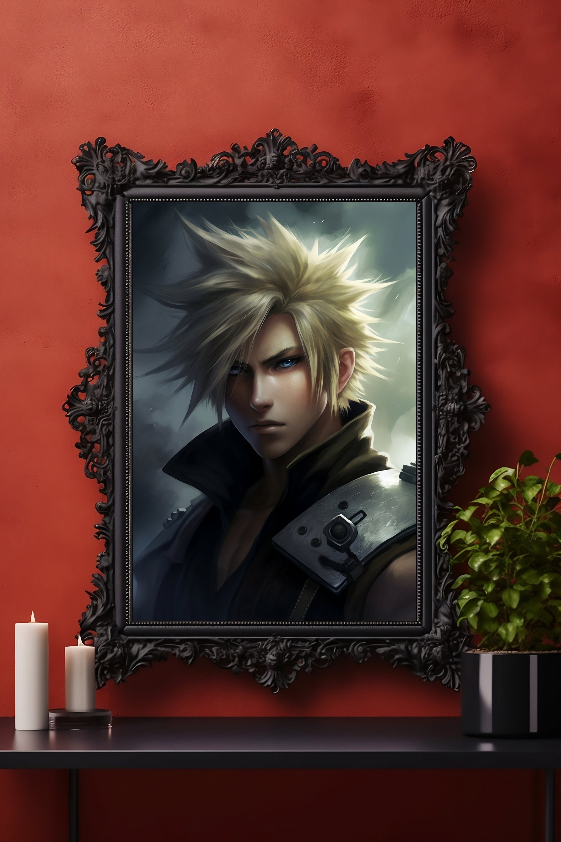 Cloud Strife Painting Art Print - Etsy