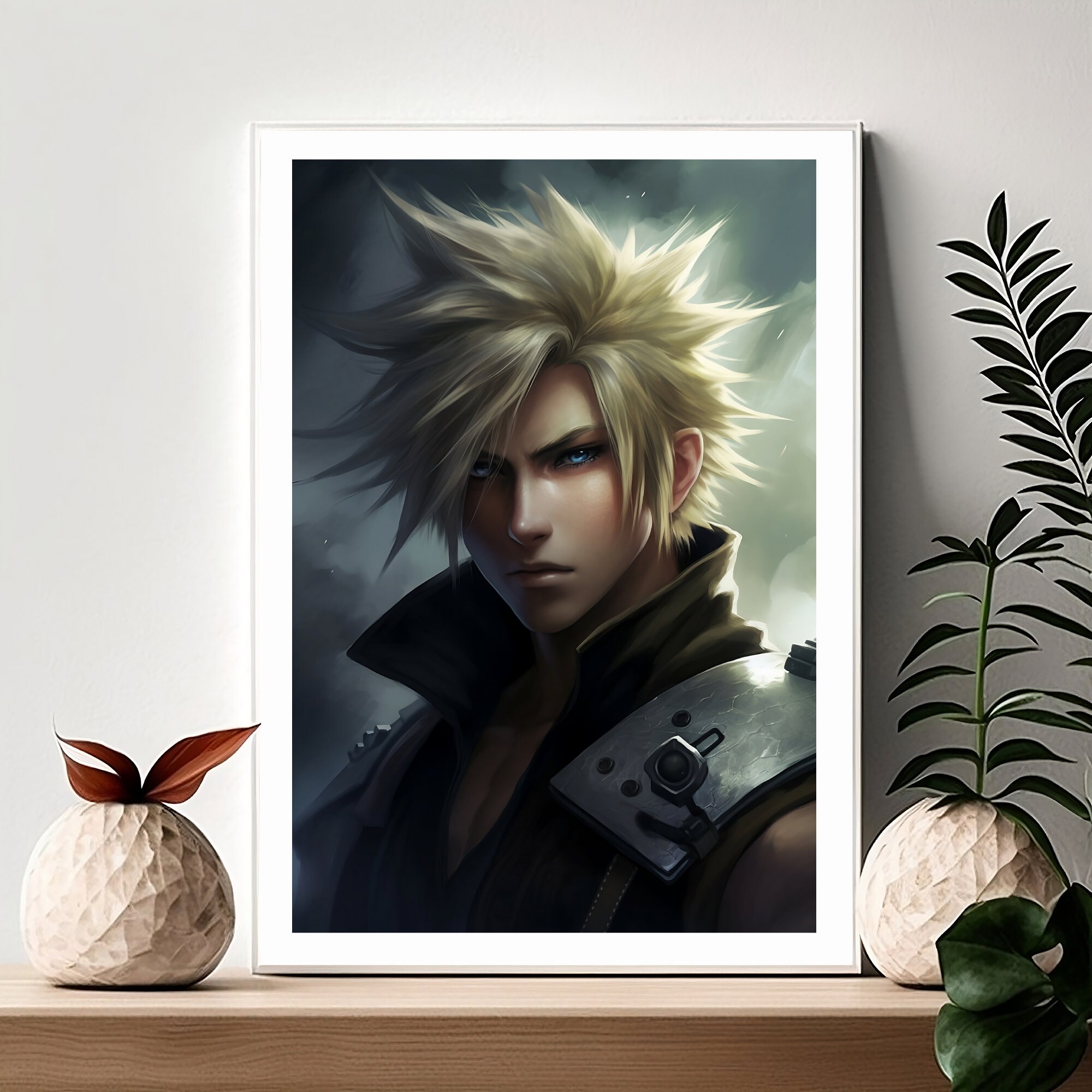 Cloud Strife Painting Art Print Digital Print Instant Download High ...