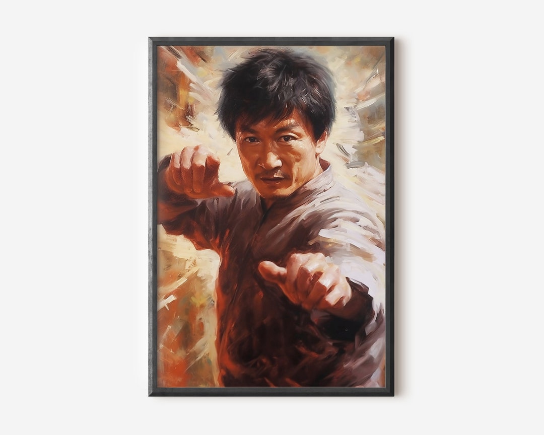 Jackie Chan Painting Art Print Digital Print Instant Download High ...
