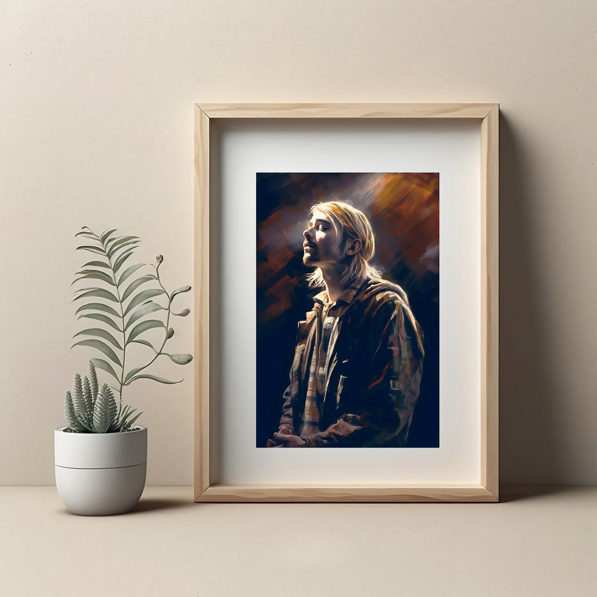 Kurt Cobain Nirvana Painting Art Print - Etsy