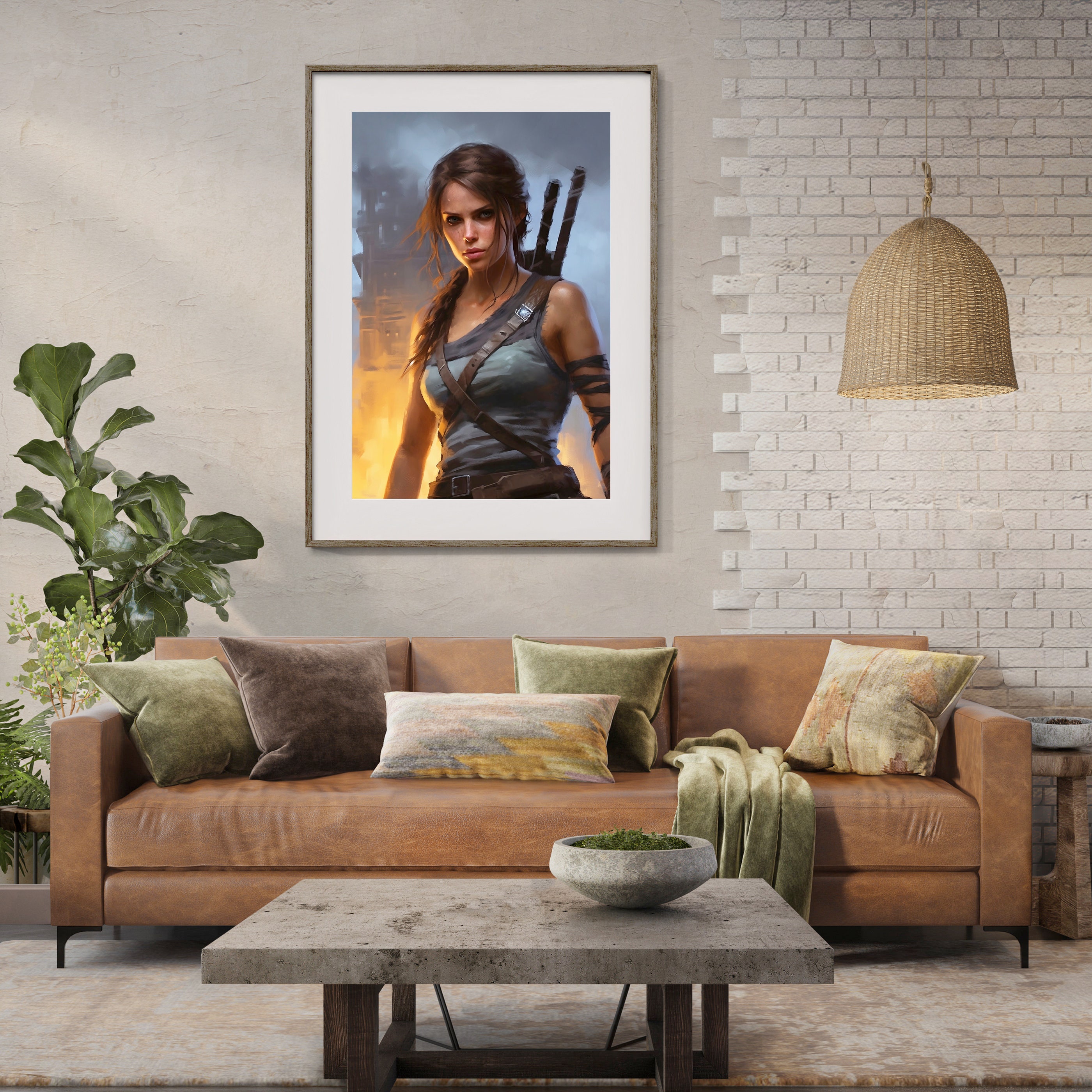 Lara Croft Painting Art Print Digital Print Instant Download High ...