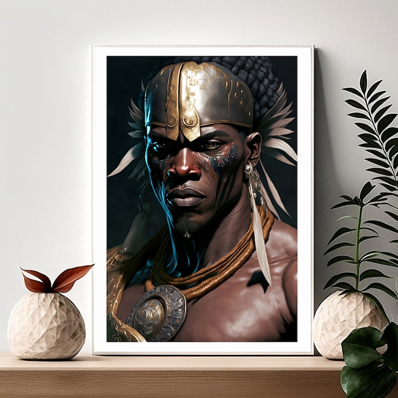 Ogun: the Orisha of Iron Art Print African Art Yoruba Religion Warrior ...