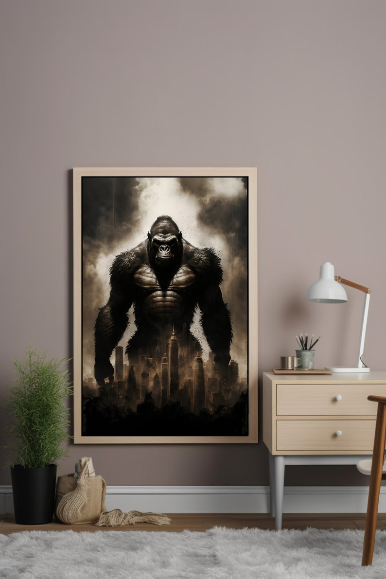 King Kong Art Print digital Print Instant Download High - Etsy