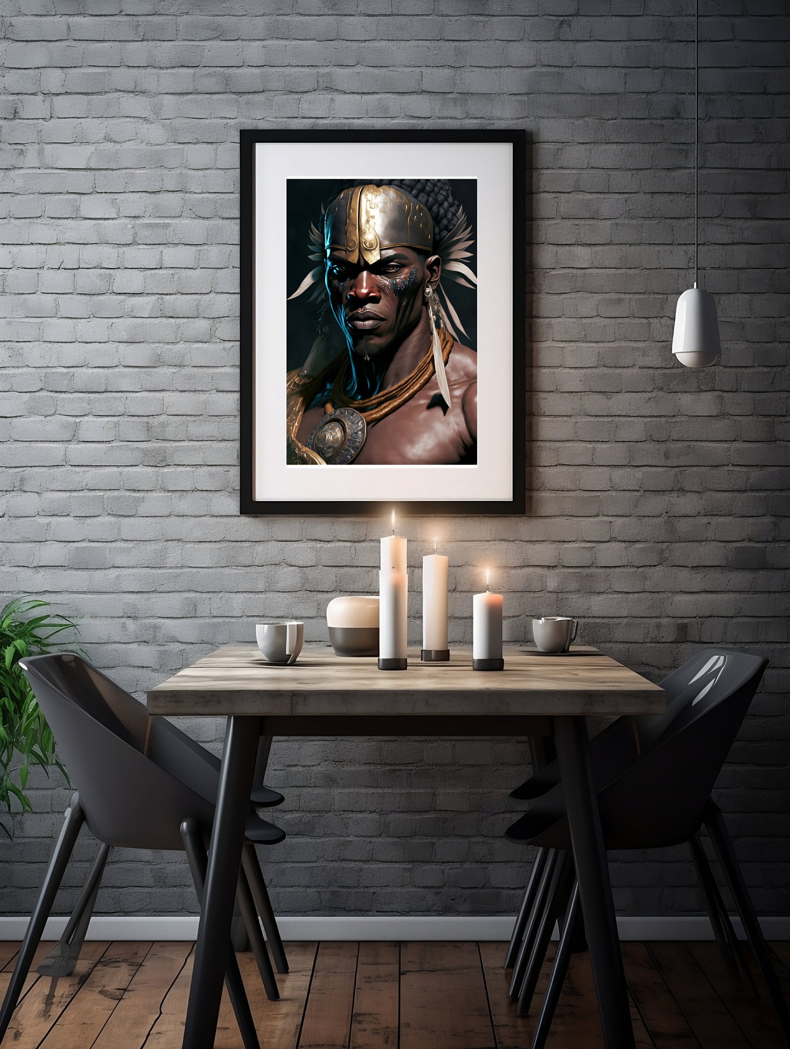 Ogun: the Orisha of Iron Art Print African Art Yoruba Religion Warrior ...