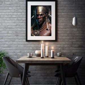 Ogun: the Orisha of Iron Art Print African Art Yoruba Religion Warrior ...