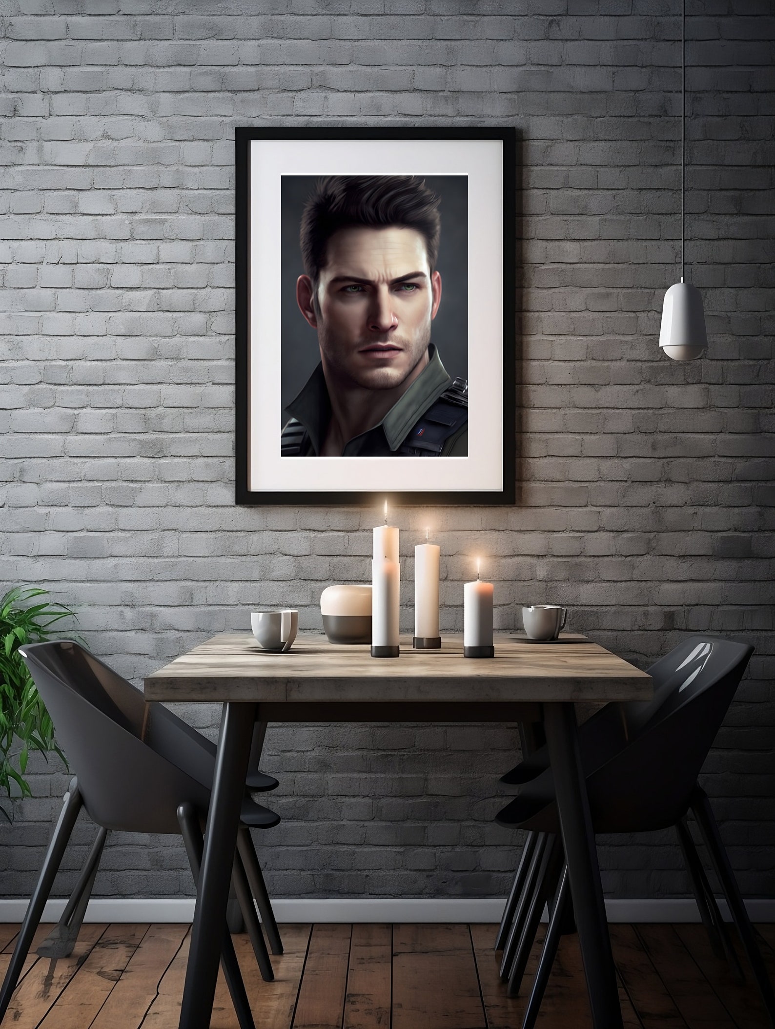 Chris Redfield Art Print Digital Print Instant Download High Resolution ...