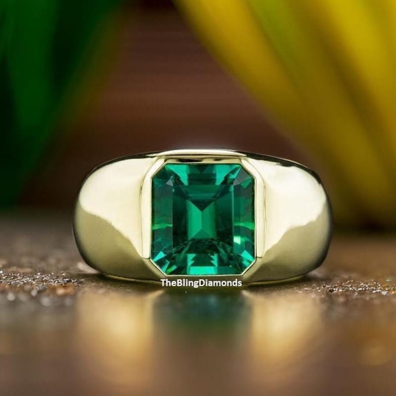 Emerald Ring for Men - Etsy