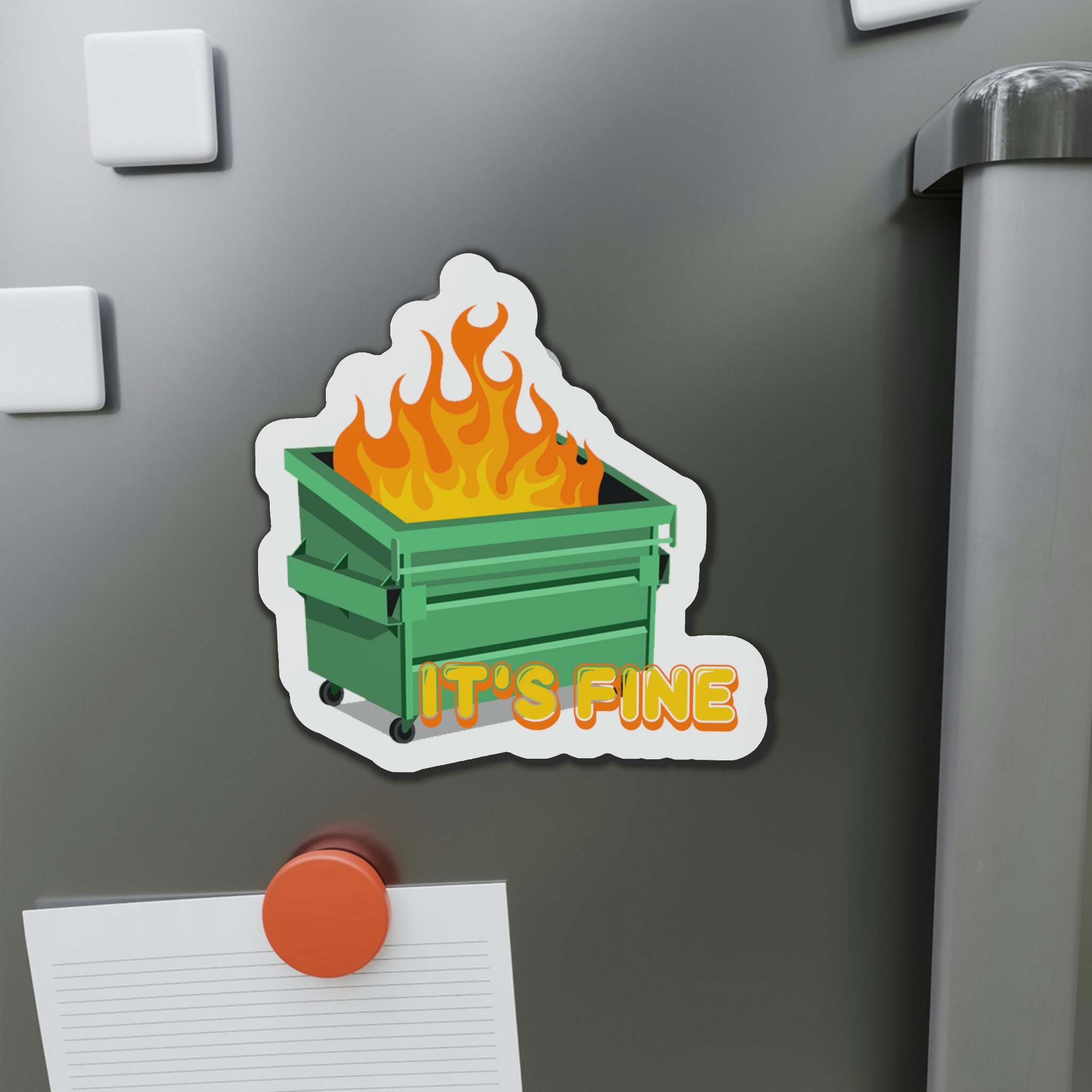 Light up Your World With This Hilarious Dumpster Fire Magnet Die-cut ...