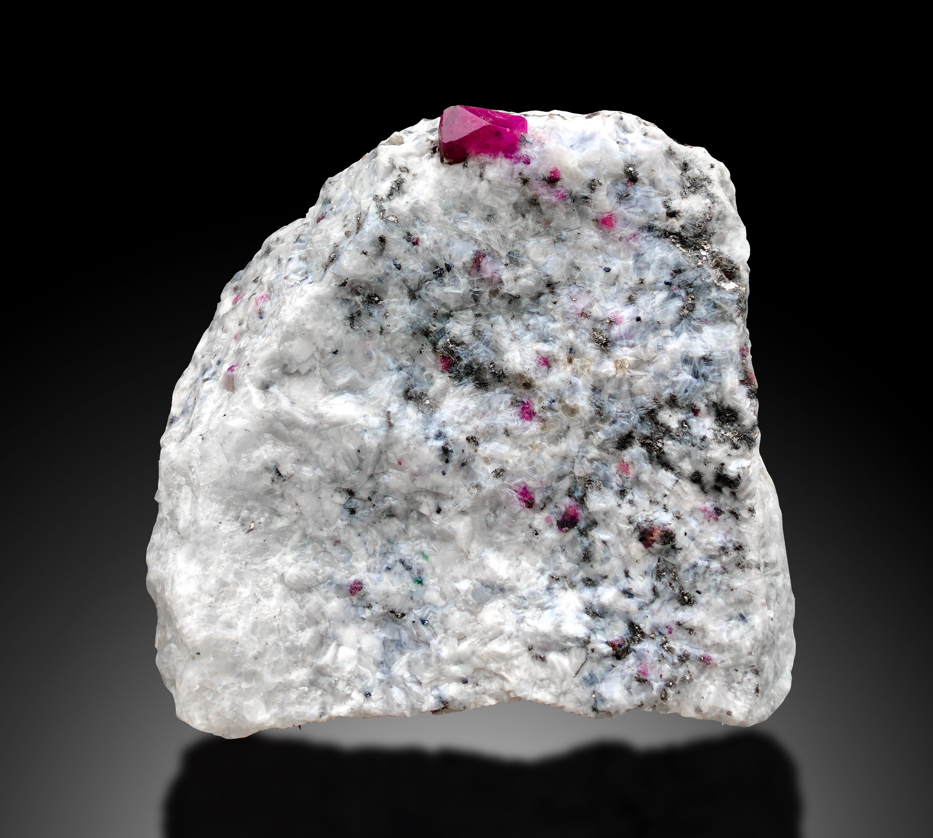 Ruby Crystal on Matrix - Huge Size Specimen, Diamond Cut Shape Ruby ...