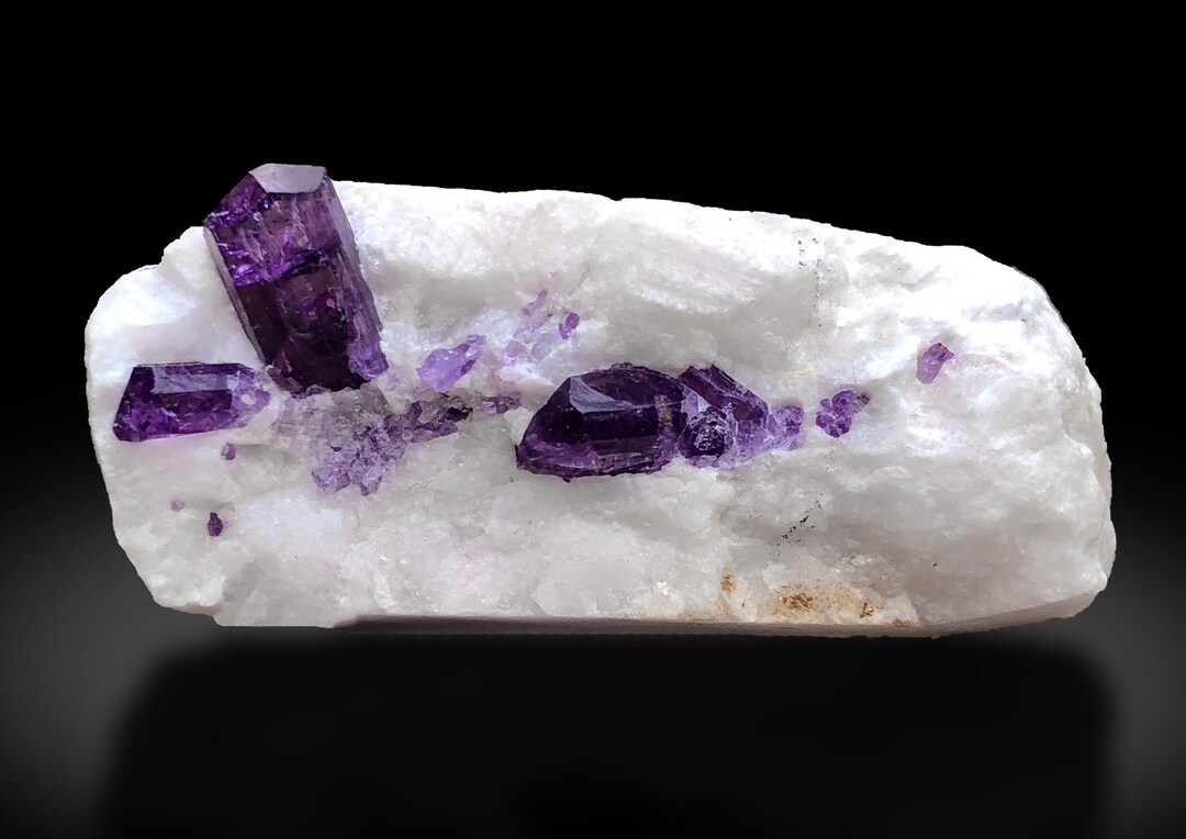 Natural Purple Color Scapolite on Matrix, Scapolite Crystal, Scapolite ...