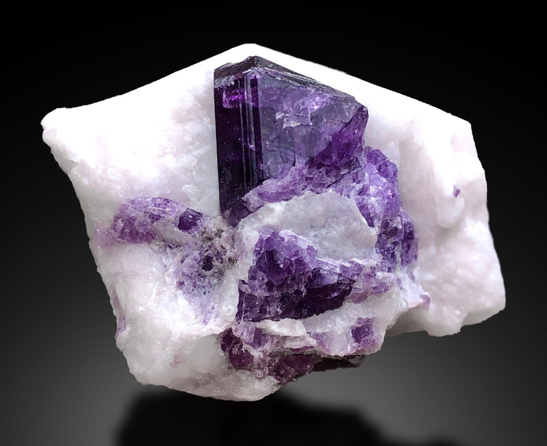 Natural Purple Color Scapolite on Matrix, Scapolite Crystal, Raw ...