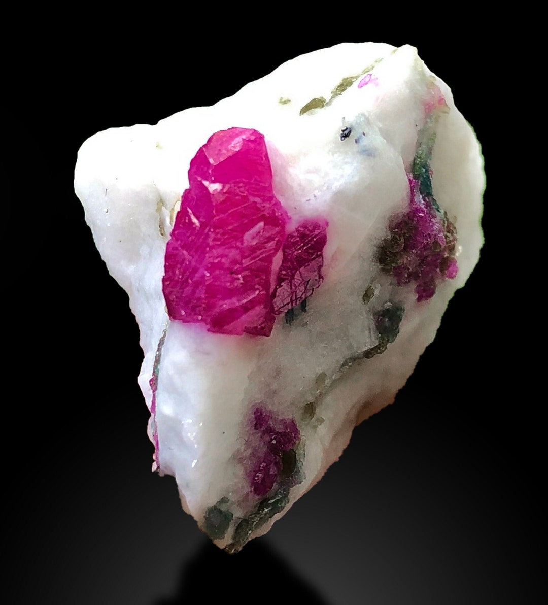 Red Ruby Crystals on Matrix, Natural Ruby, Ruby Specimen, Raw Mineral, Crystal Specimen, Ruby ...