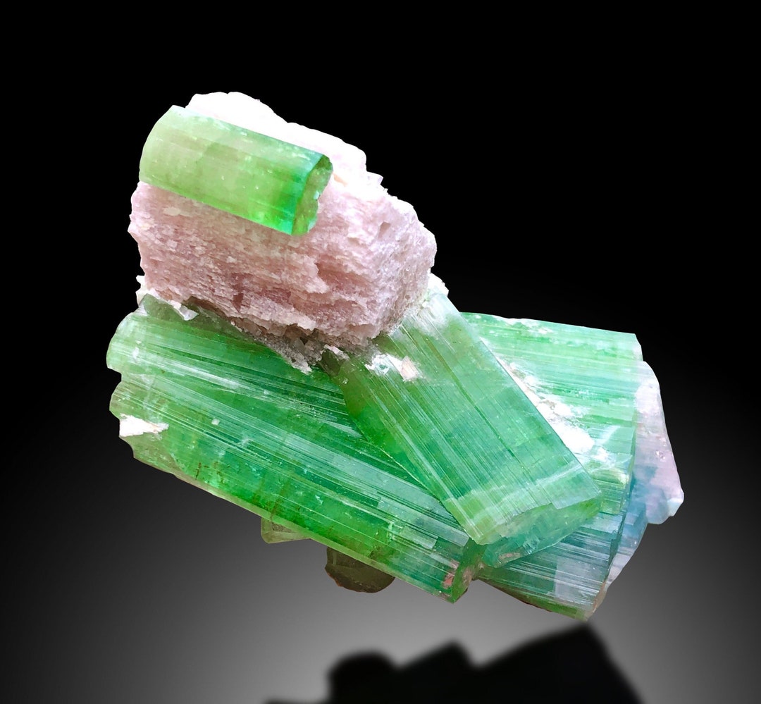 Watermelon Tourmaline Crystals Cluster With Lepidolite Specimen ...
