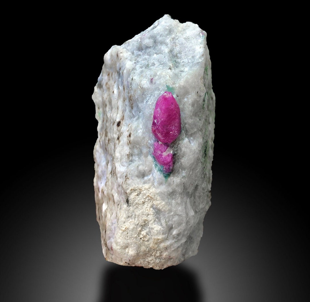 Ruby Corundum Crystal With White Matrix Specimen Afghanistan, Ruby Crystals, Ruby Specimen - Etsy