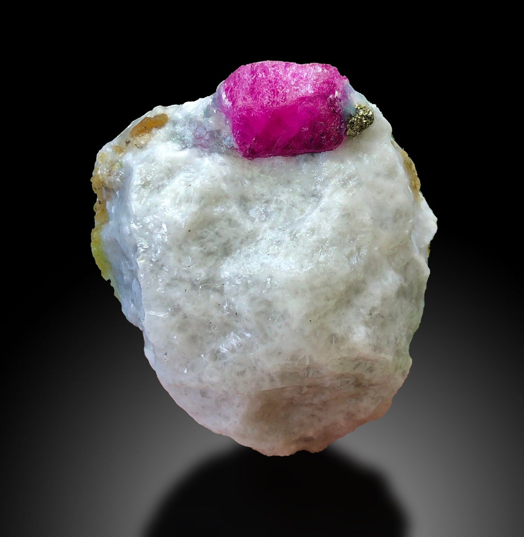 Red Ruby Crystal on Matrix, Natural Ruby, Ruby Specimen, Raw Mineral ...