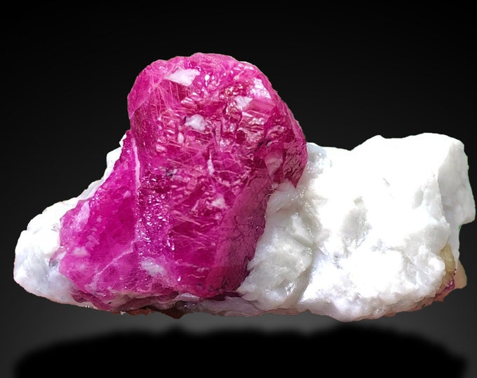 Ruby Corundum Crystal With White Matrix Specimen Afghanistan, Ruby ...