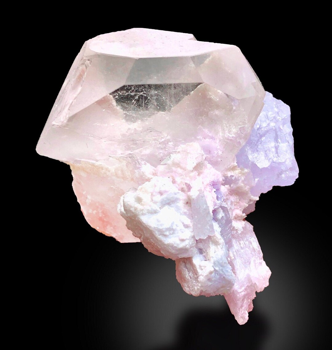 Natural Pink Color Morganite With Kunzite, Kunzite Crystals, Raw ...
