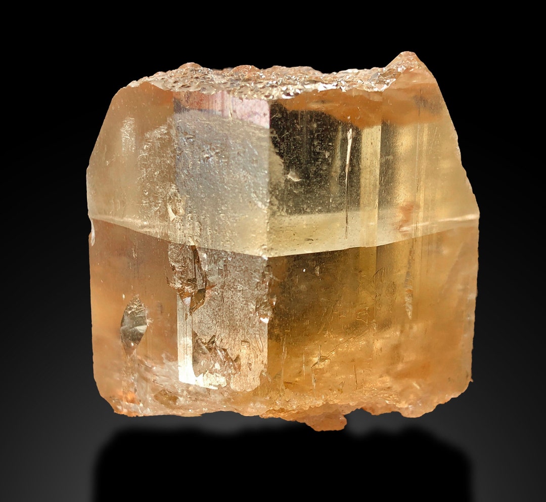 Natural Sherry Color Etched Topaz Crystal, Raw Topaz Stone, Crystal ...
