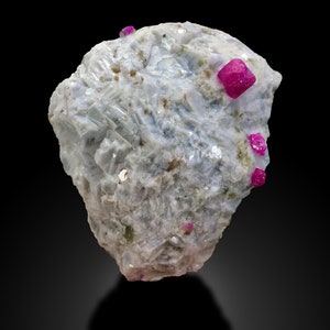 Ruby Crystals on Matrix With Pyrite, Natural Ruby, Ruby Specimen, Raw ...