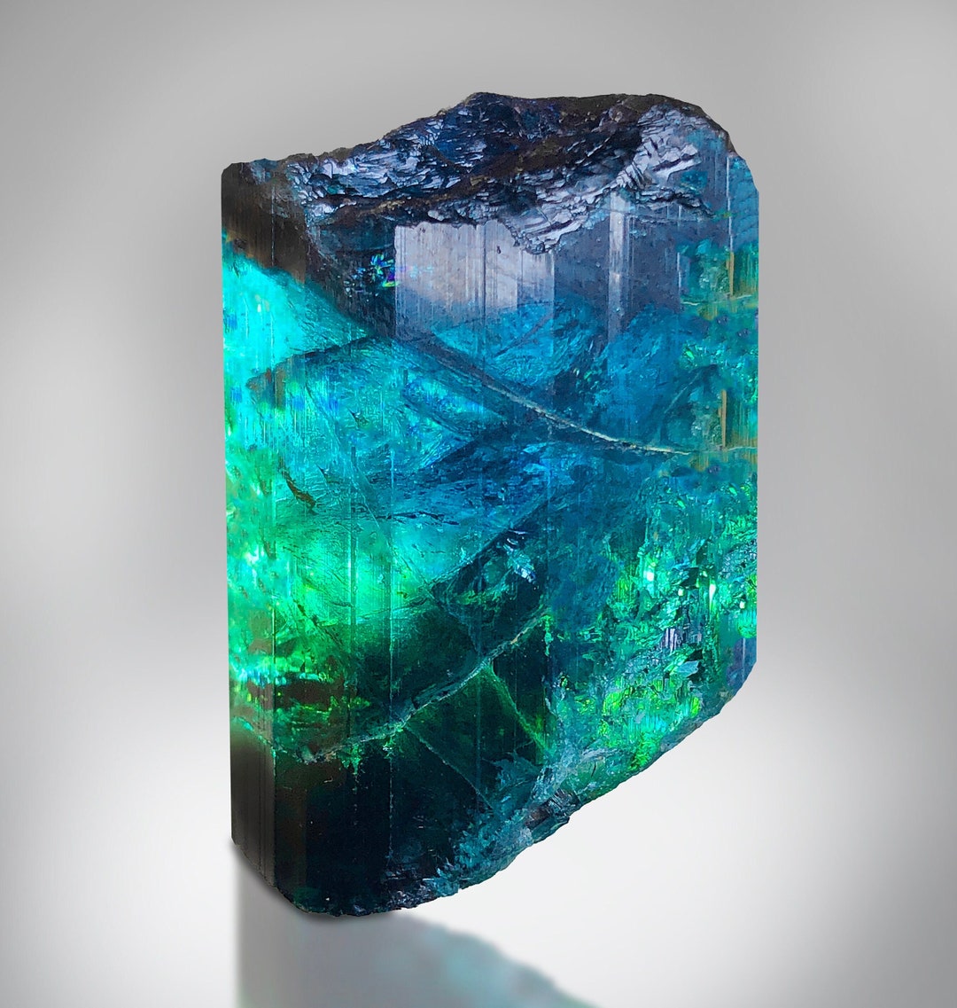 Deep Electric Tourmaline Crystal From Afghanistan, Tri Color Tourmaline ...