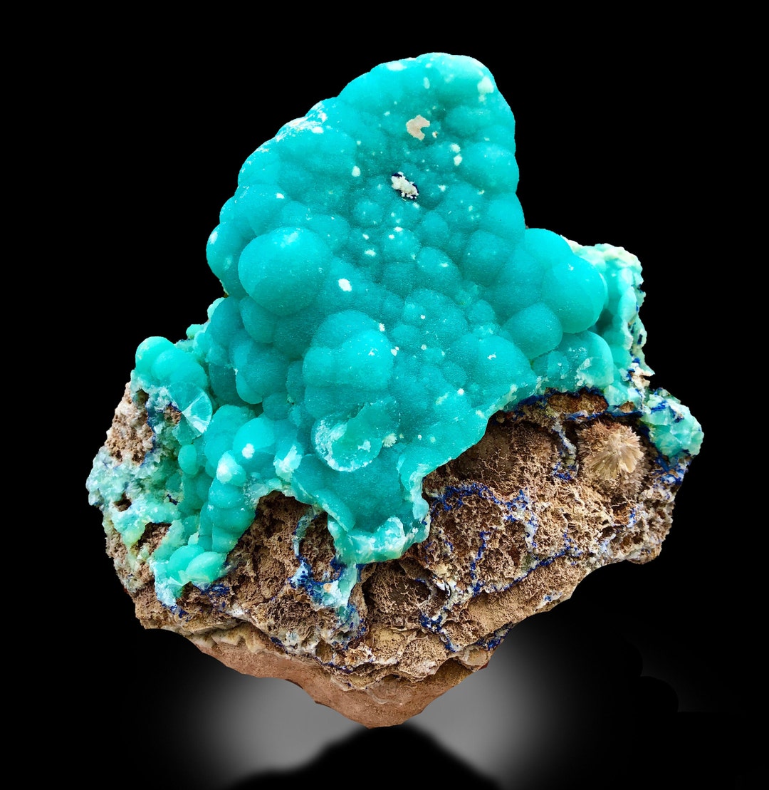 Hemimorphite With Azurite Specimen Afghanistan - Etsy