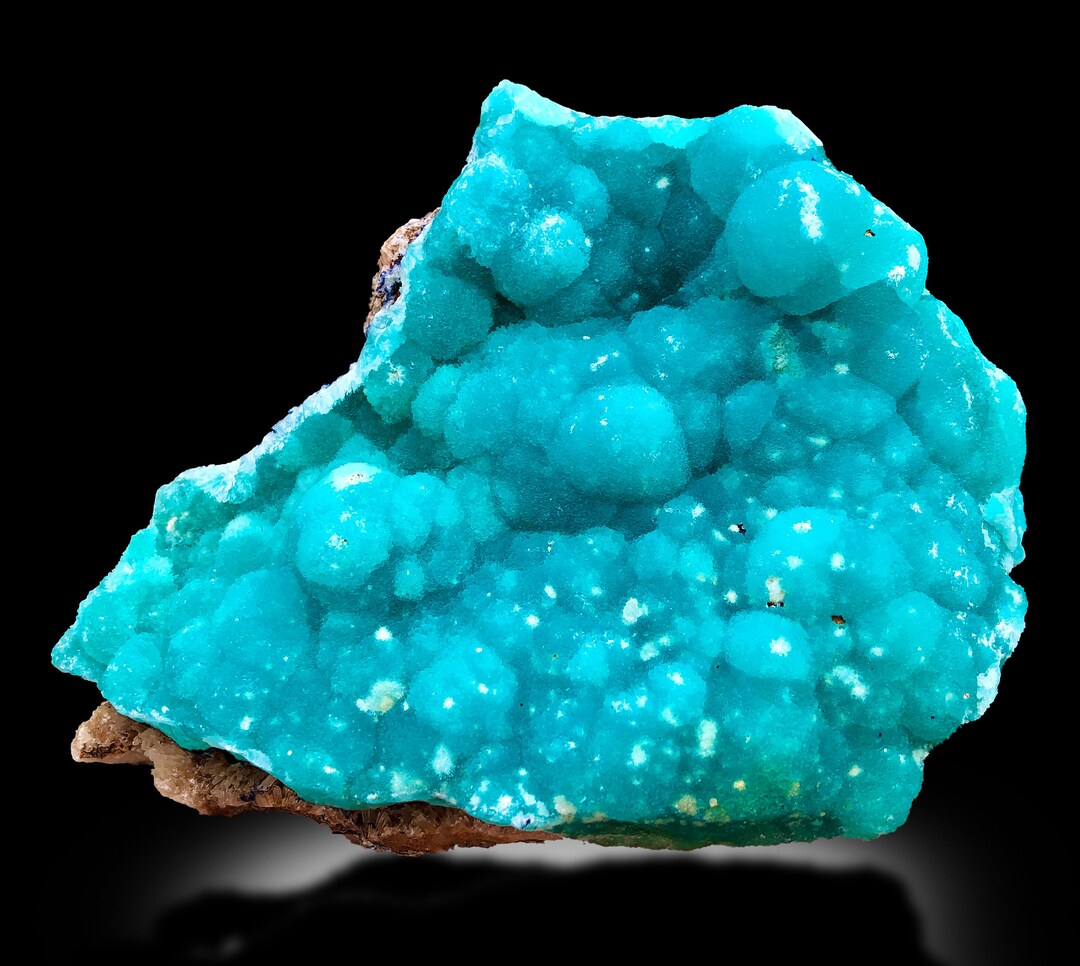 Blue Hemimorphite on Brown Stone Matrix | Top Quality | Beautiful Light ...