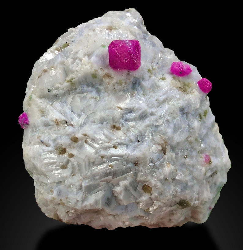 Ruby Crystals on Matrix With Pyrite, Natural Ruby, Ruby Specimen, Raw ...