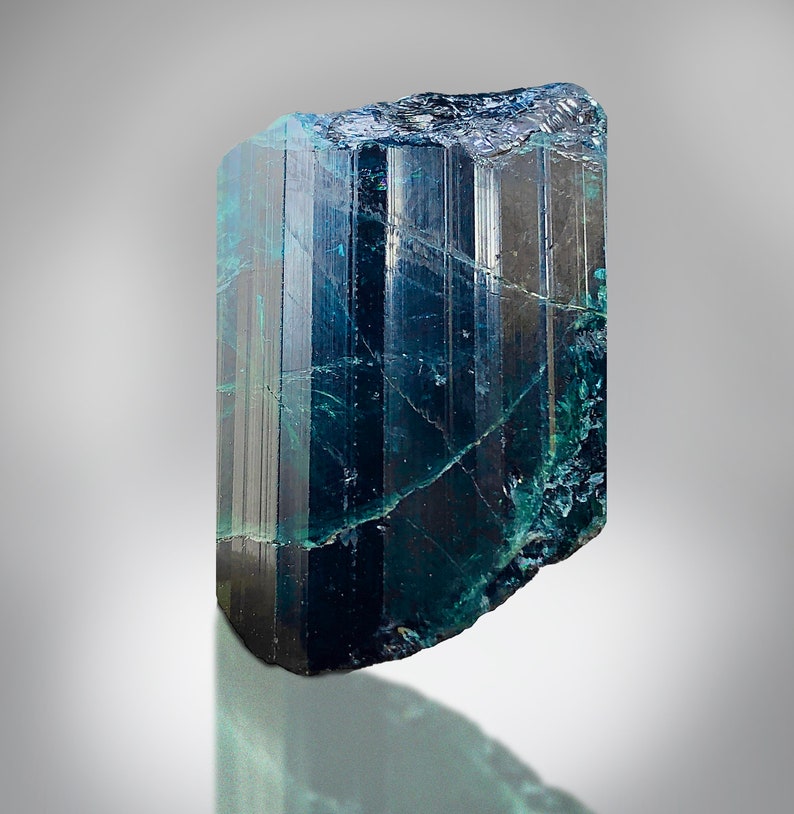 Deep Electric Tourmaline Crystal From Afghanistan, Tri Color Tourmaline ...