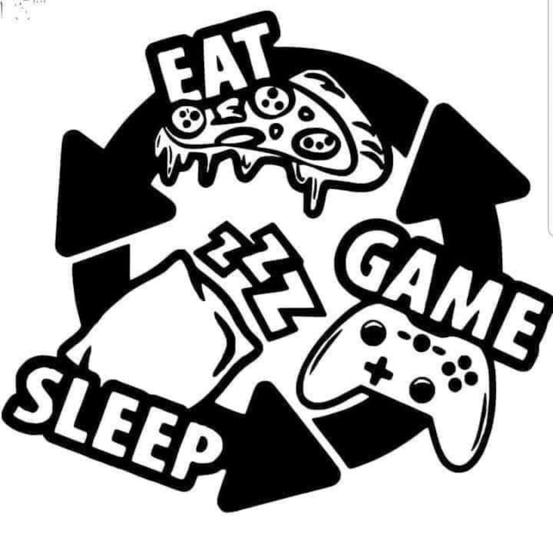 Eat, Sleep, Game Vinyl Decal - Etsy
