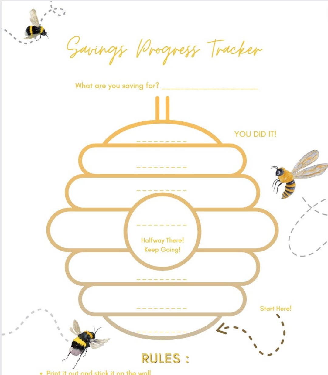 Bee Savings Tracker Challenge - Etsy
