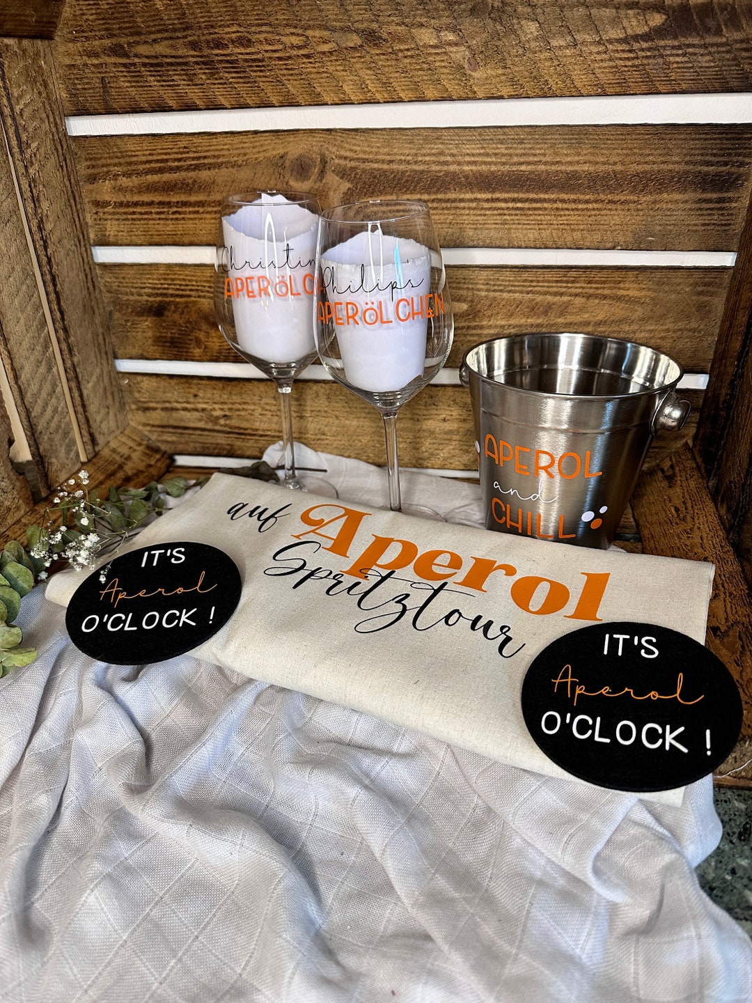 Personalisiertes Geschenkset Aperol Aperölchen Holy Aperoli Mädelsabend ...