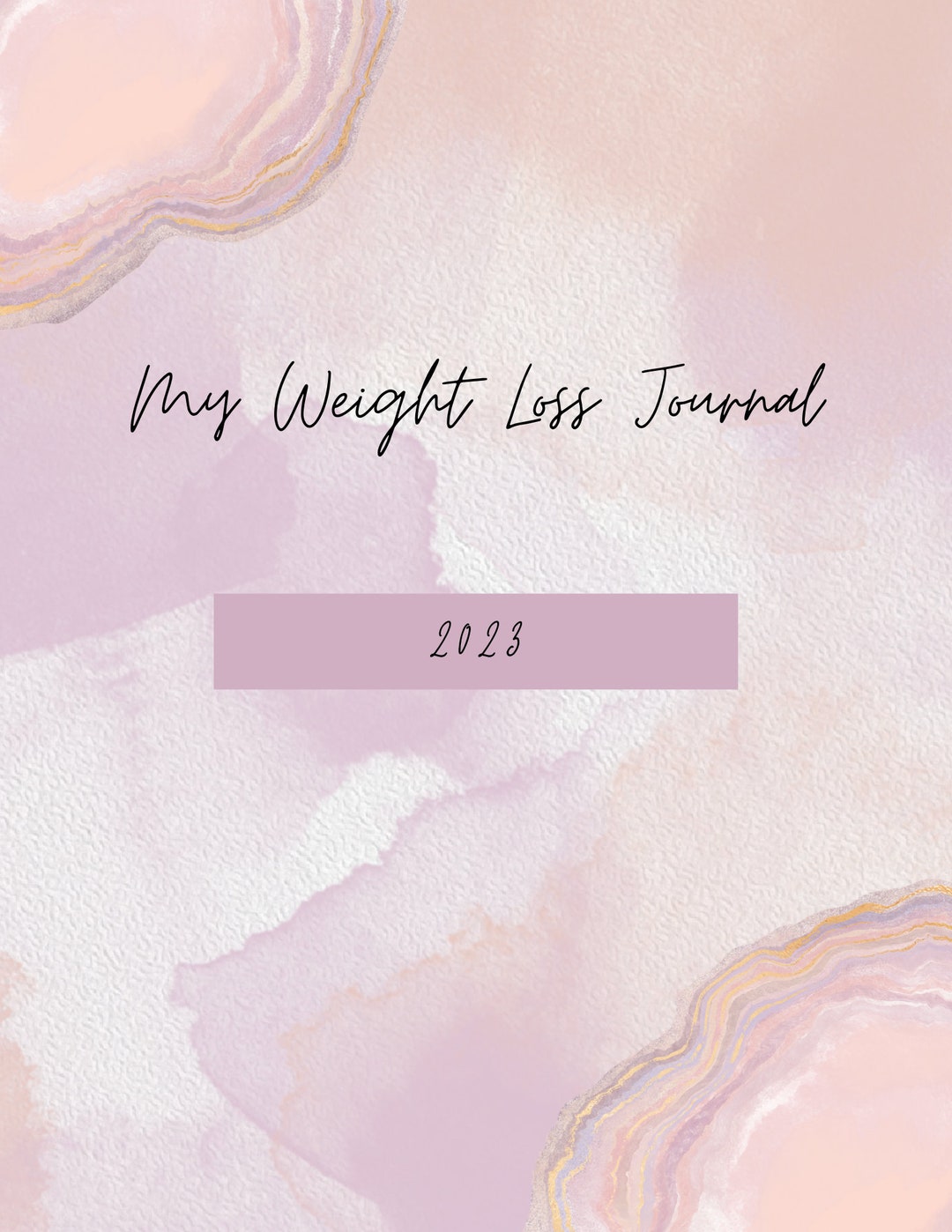Printable Weight Loss Tracker Journal. Digital PDF Dowload Weekly Weigh ...