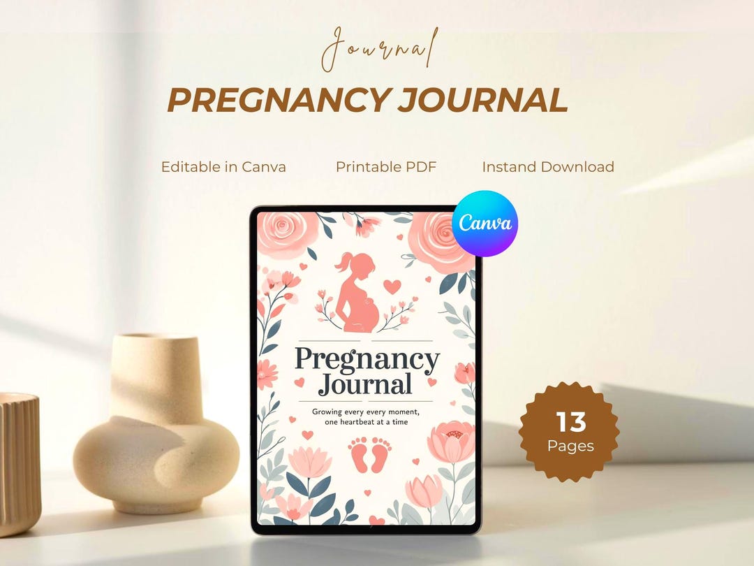 Digital Pregnancy Planner: Editable Canva Journal (PDF Download) - Etsy