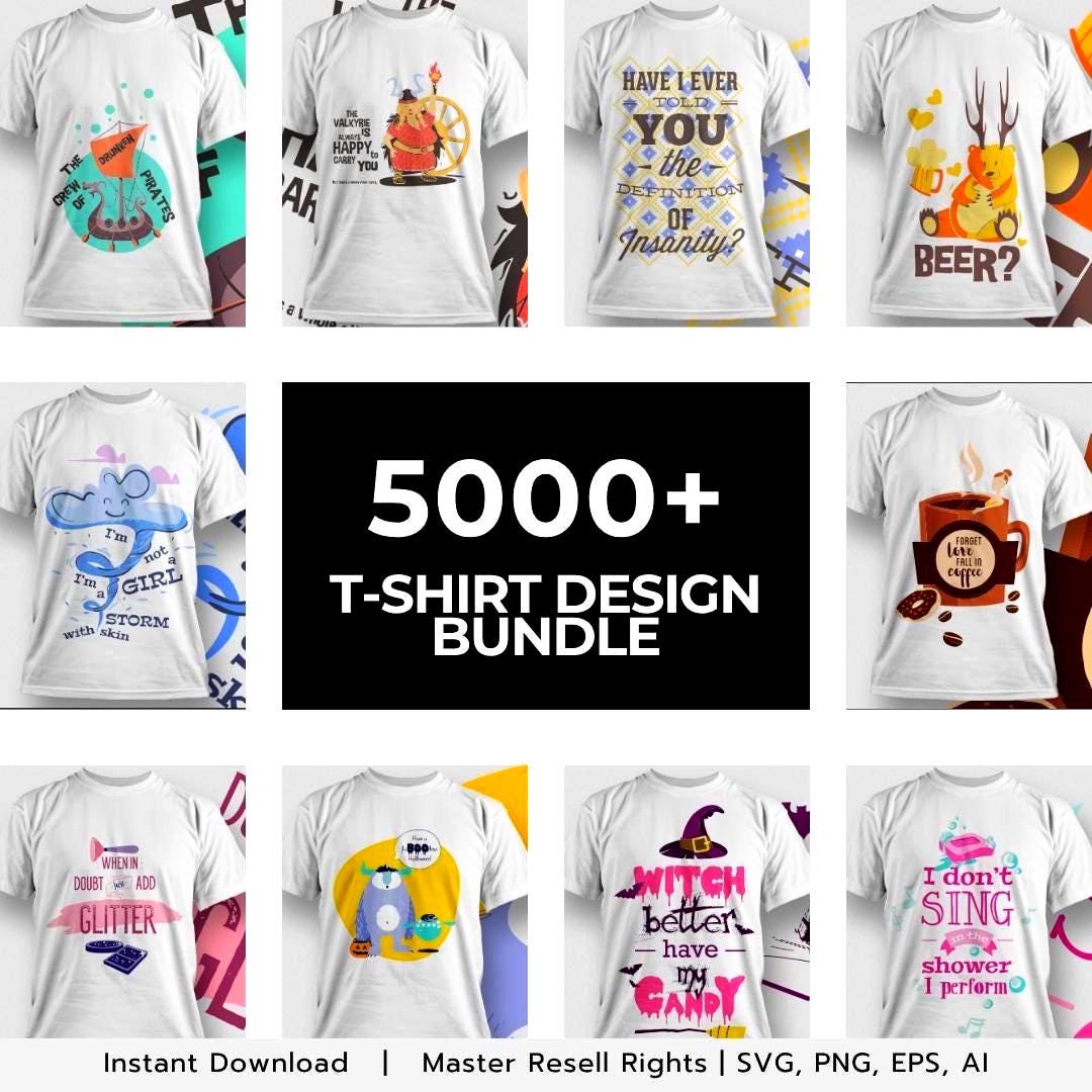 5000+ T-shirt Designs Bundle | Artistic T-shirt Designs | Colorful ...