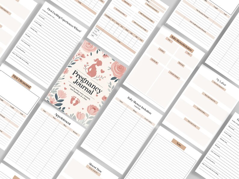 Digital Pregnancy Planner: Editable Canva Journal (PDF Download) - Etsy