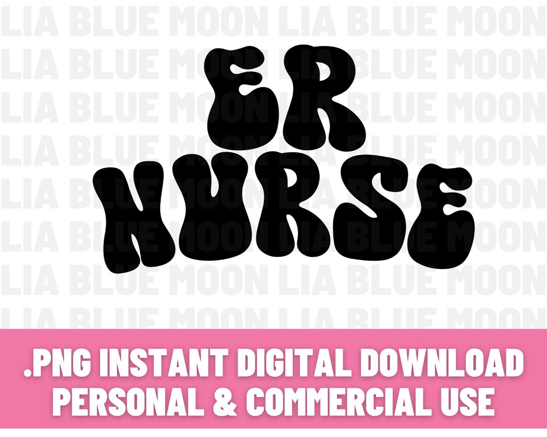 ER Nurse PNG, Emergency Nurse SVG, Print on Demand Commercial Use Er ...