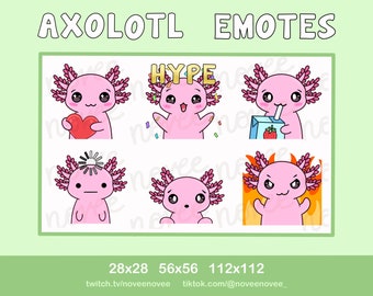 ANIMATED Axolotl Pop Emote for Twitch and Discord, Axolotl Twitch ...
