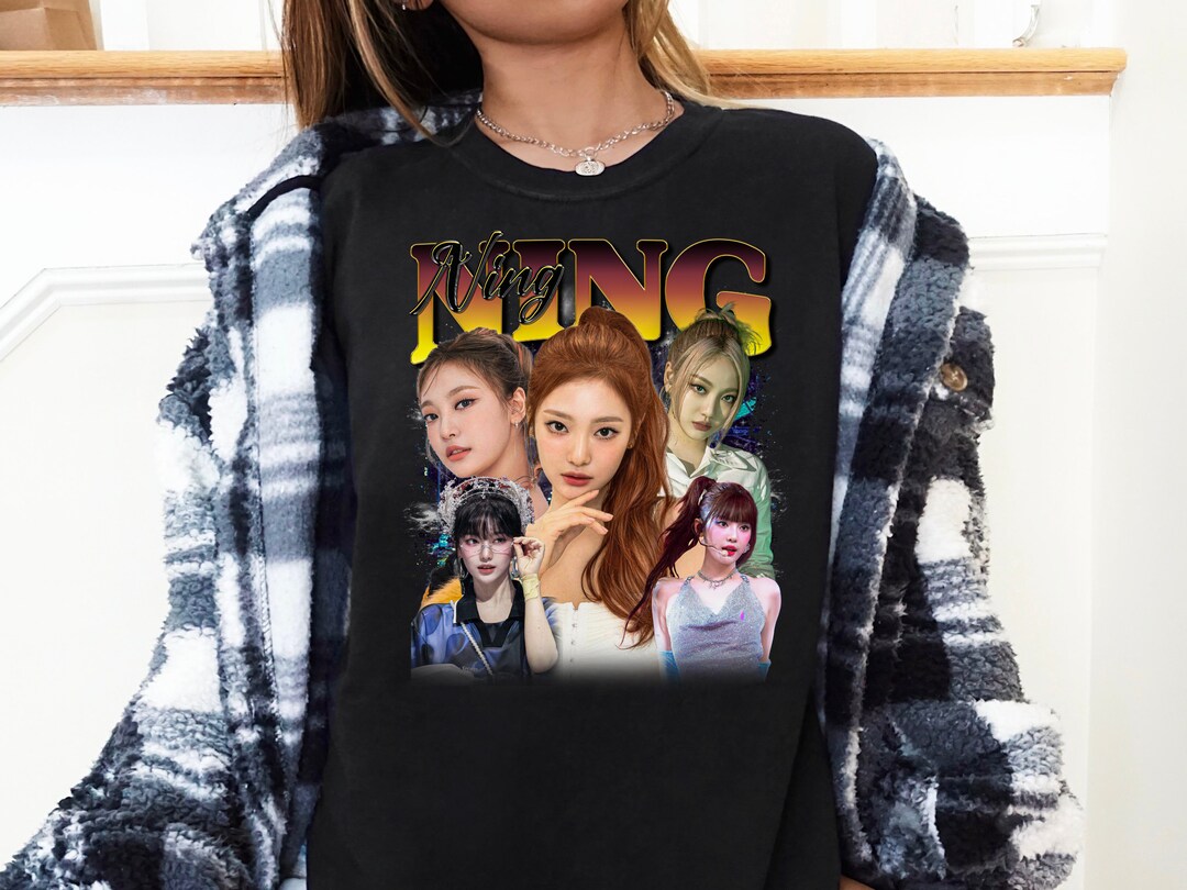 Aespa Ningning Retro 90s Bootleg Tee Aespa Shirt Kpop T-shirt Kpop ...
