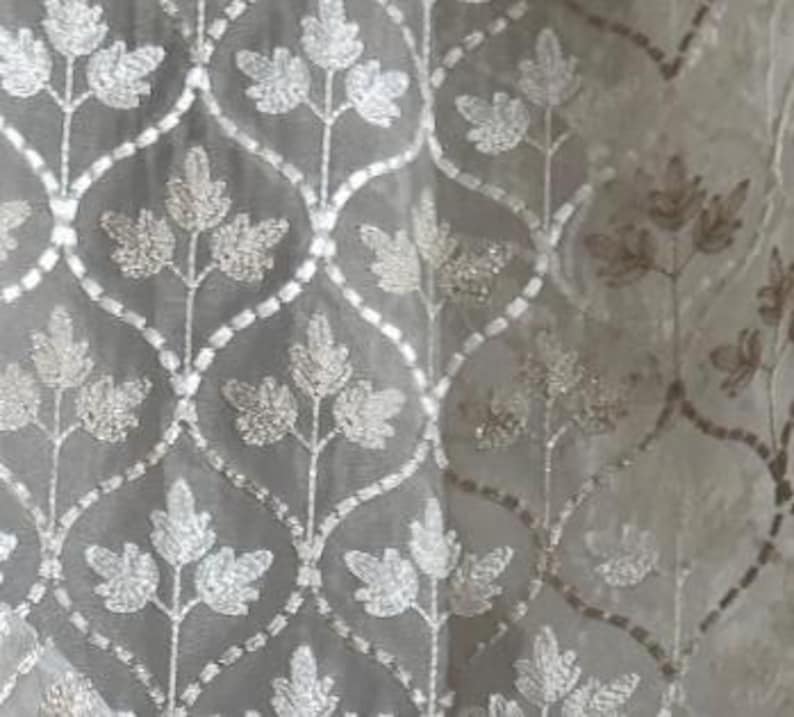 Luxury Embroidered Sheer Curtain - Etsy