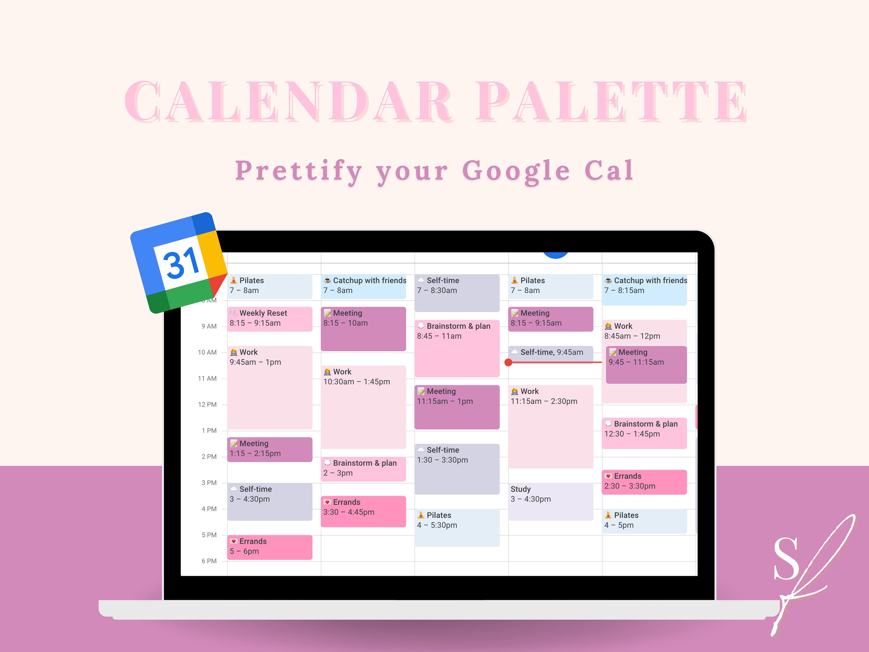Google Calendar Customisation Palette ~ Candy Dream - Etsy